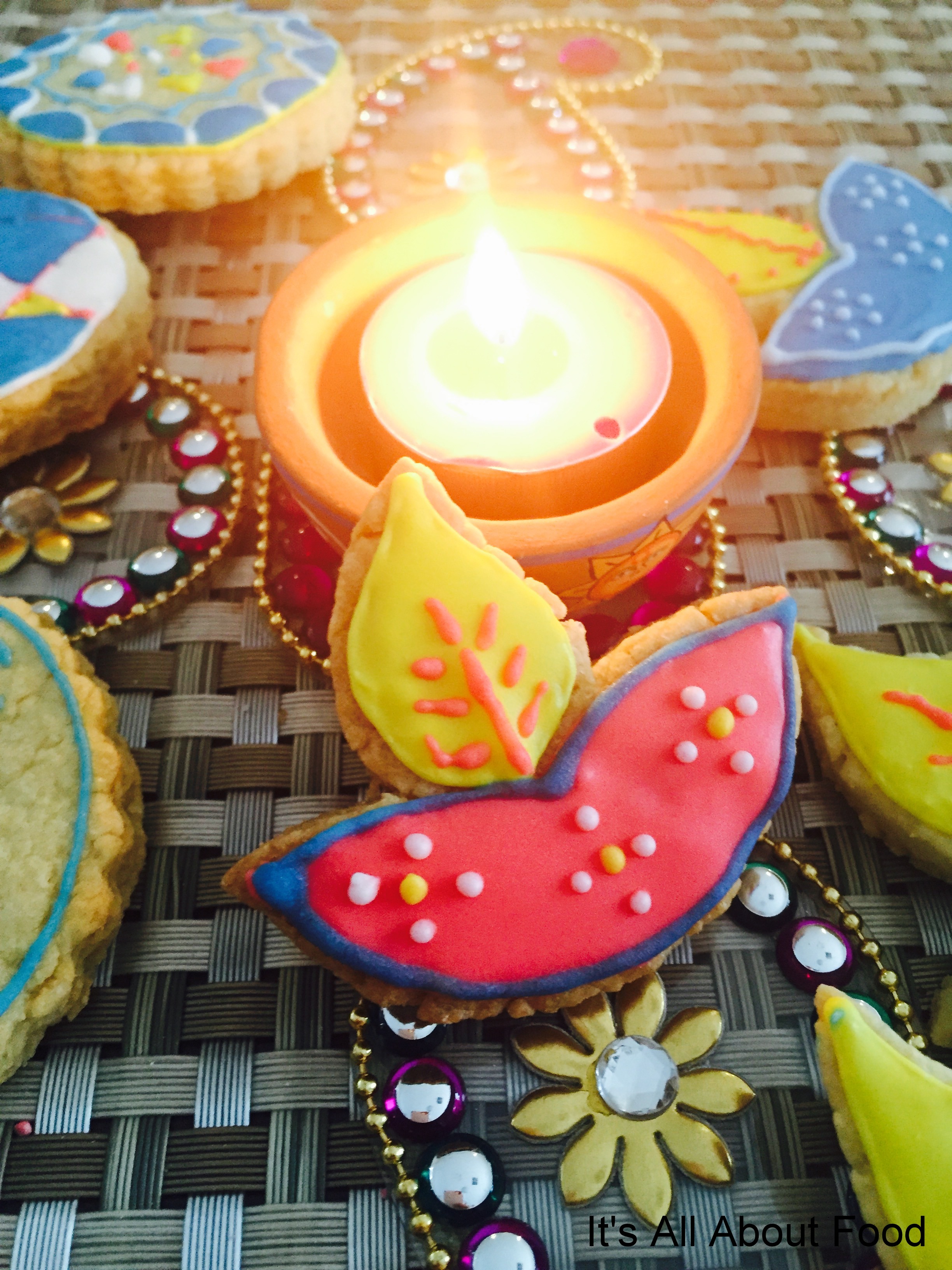 Diwali Special – Diya and Rangoli Shaped Sugar Cookies – Food Kalakaar